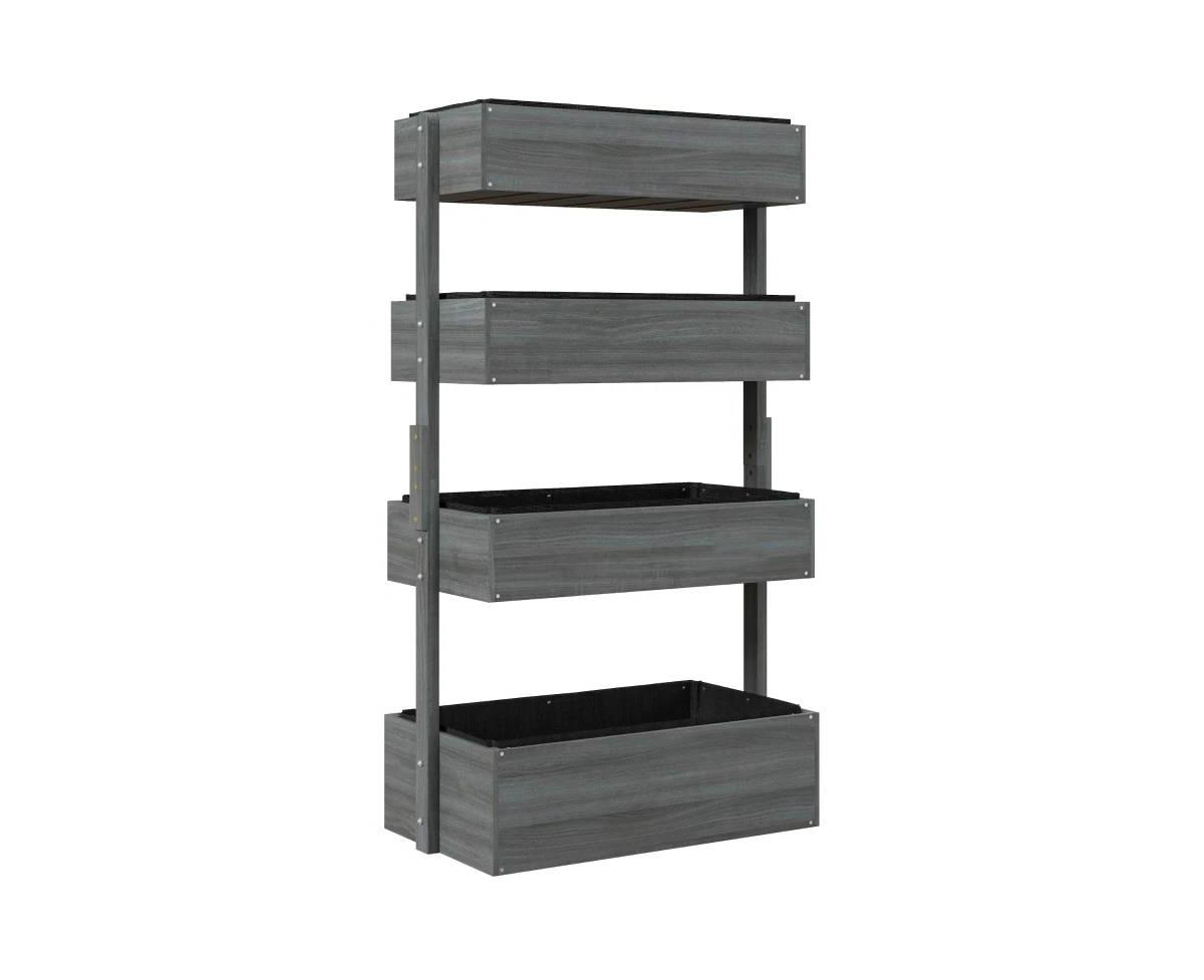 Click here for 4 Tier Vertical Wooden Planter Box Raised Bed - Gr... prices