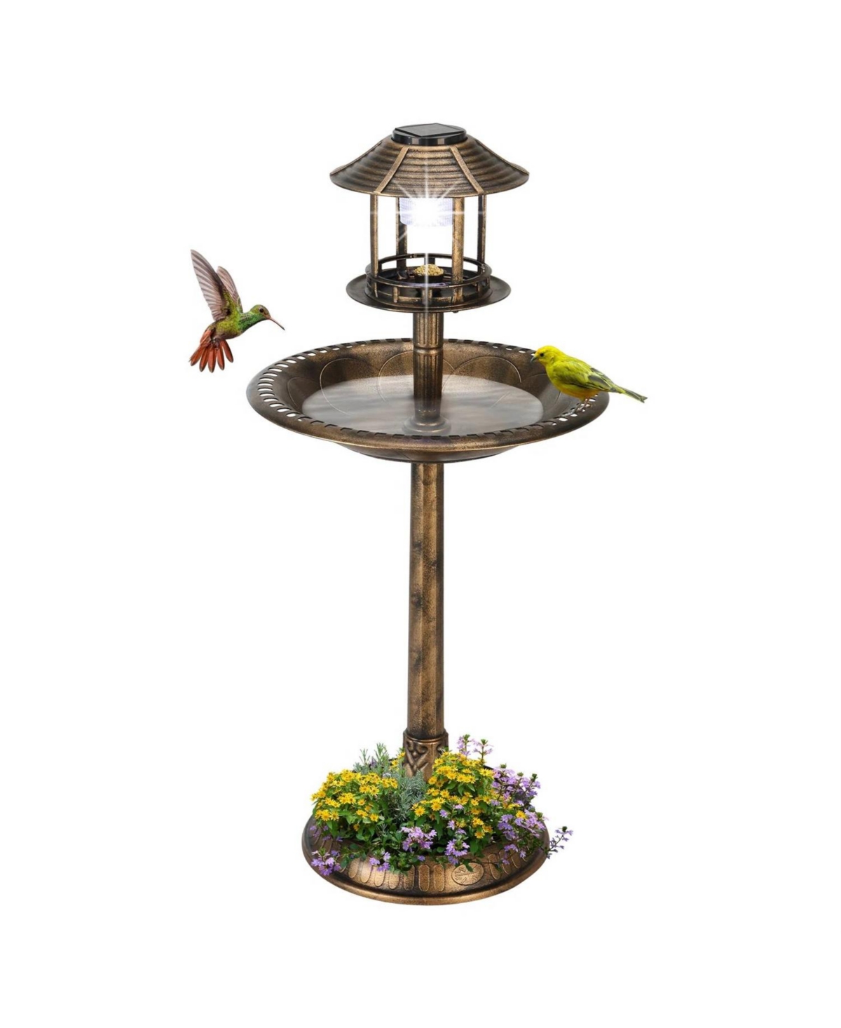 Click here for Outdoor Garden Birdbath with Solar Light for Illum... prices