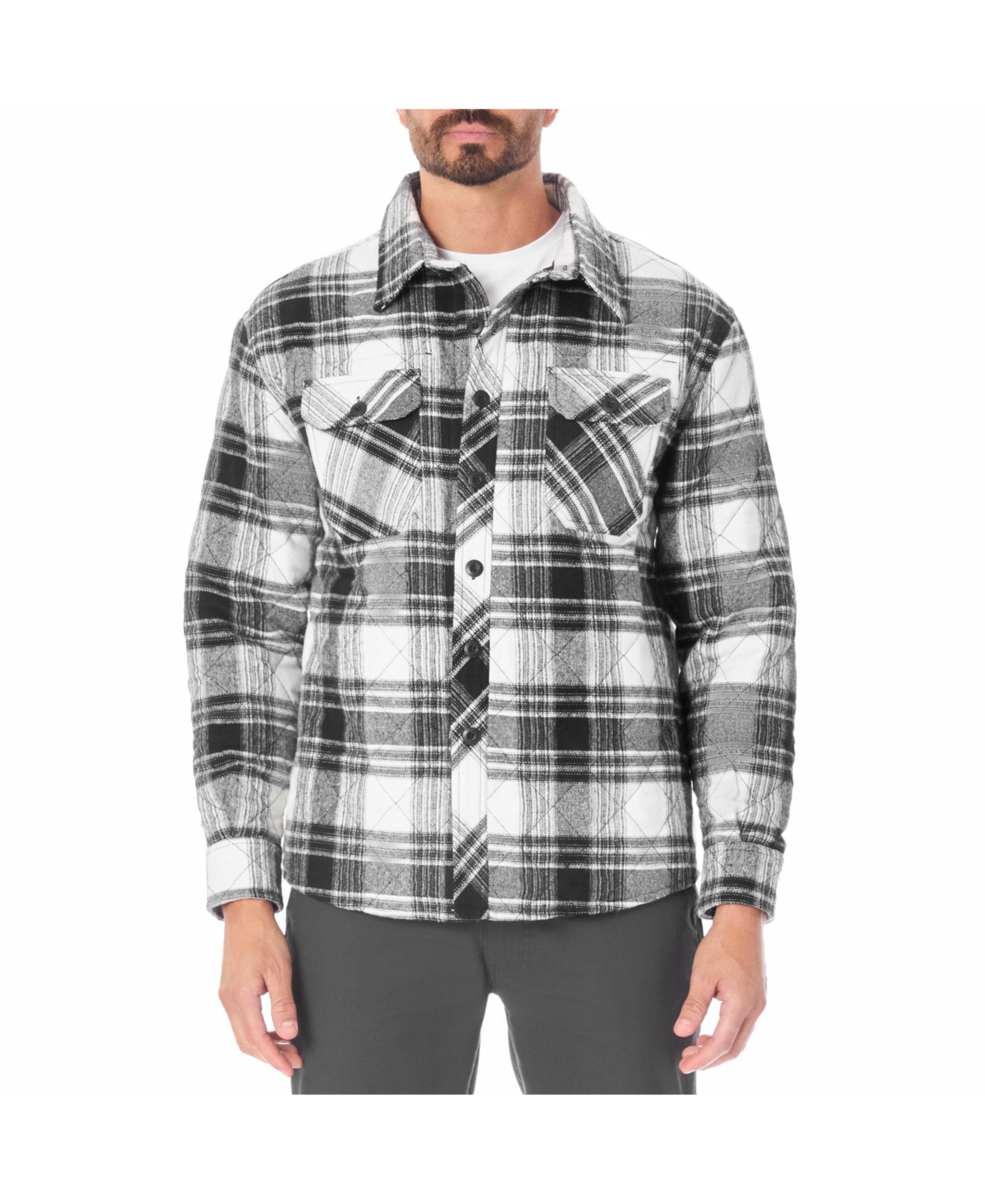 Click here for Smiths Workwear Mens Quilted Flannel ShirtJack - B... prices