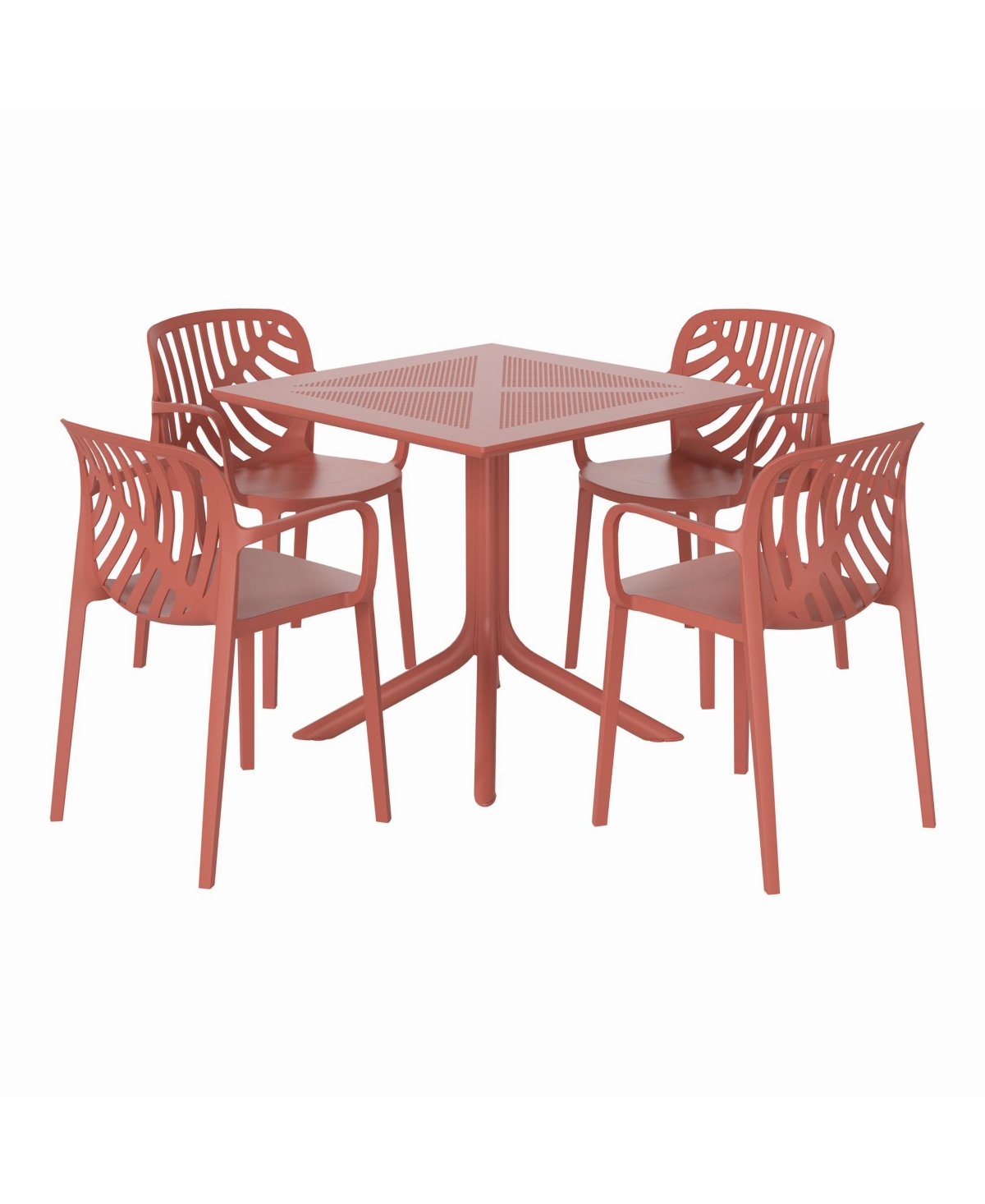 Click here for 5-Piece Outdoor Resin Square Patio Dining Table Se... prices