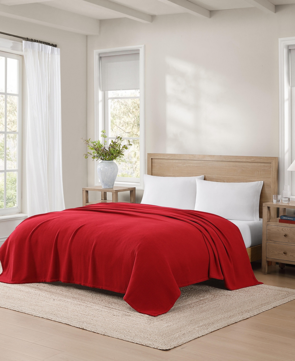 Click here for Tommy Hilfiger Solid Cotton Pique Blanket  Full/Qu... prices