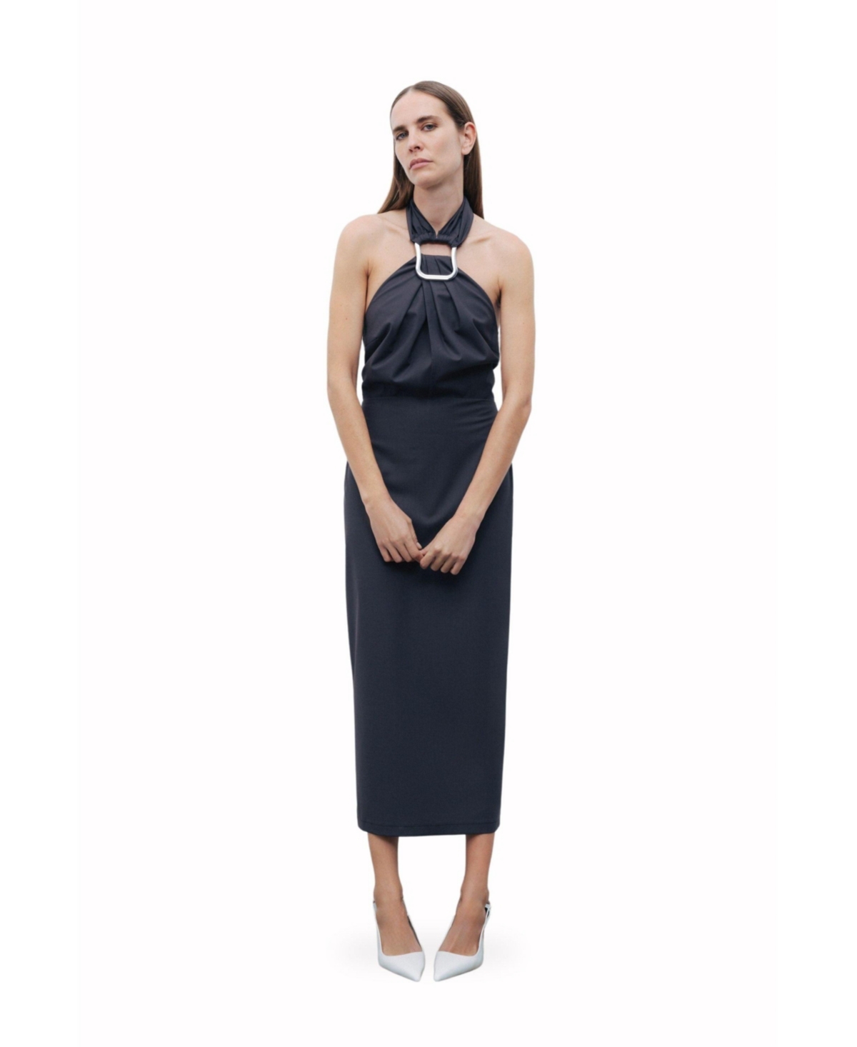 Click here for Nocturne Womens Halter Neck Midi Dress - Anthracit... prices