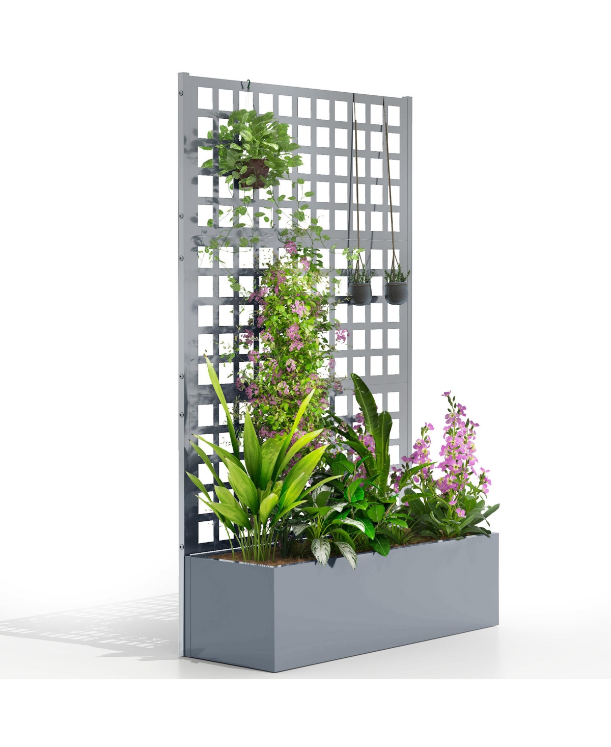 Click here for Outsunny Metal Planter Box with Trellis  Drain Hol... prices