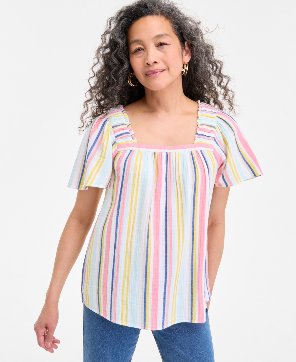 Click here for Style & Co Womens Square-Neck Top  Exclusively at... prices