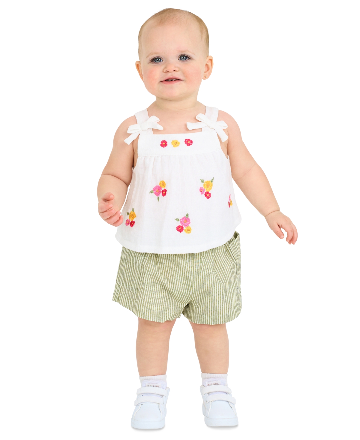 Click here for Rare Editions Baby Girls Embroidered Top & Shorts... prices