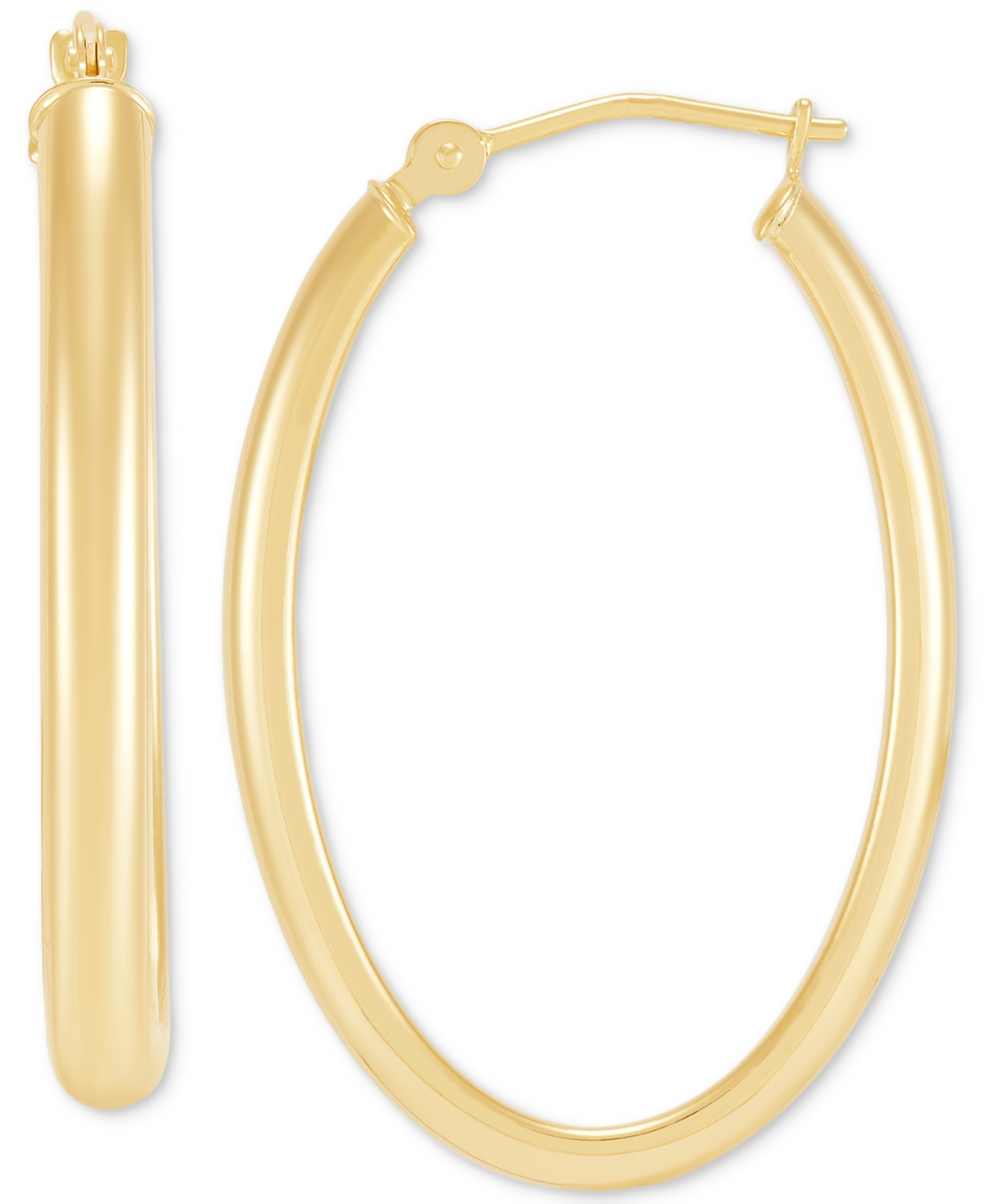 Click here for Polished Tube Classic Medium Hoop Earrings in 10k... prices