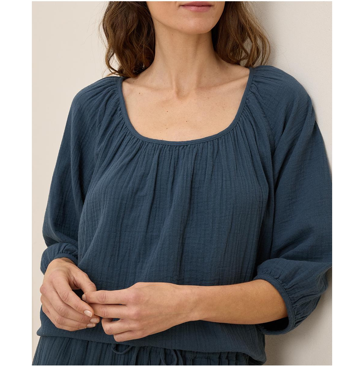 Click here for Pact Organic Cotton Coastal Double Gauze Scoop Nec... prices