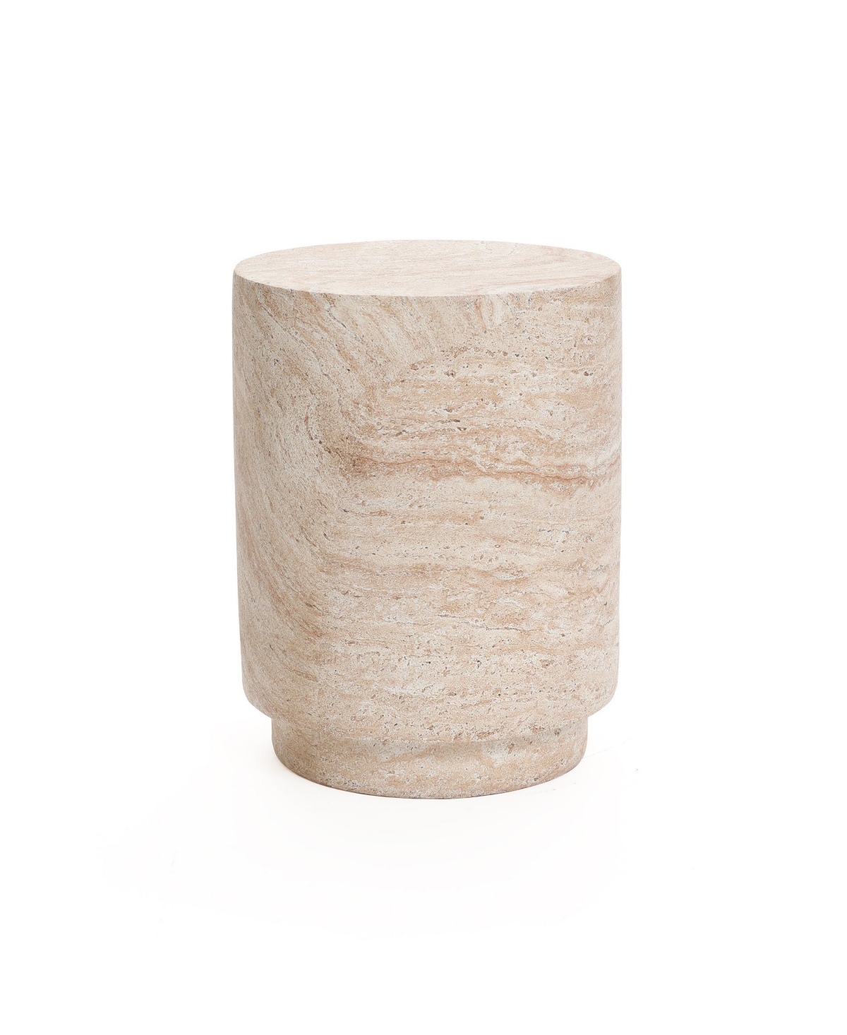 Click here for LuxenHome Travertine-Style Round Textured MgO Side... prices