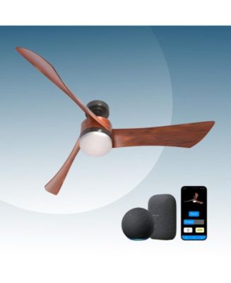 All Seasons 54 Ceiling Fan with Light, Quiet, Alexa Google, 3 Color LED ...