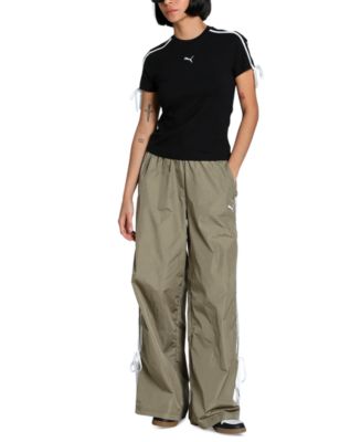 Puma Women's Modern Delight Tie-Sleeve Slim-Fit T-Shirt - Macy's