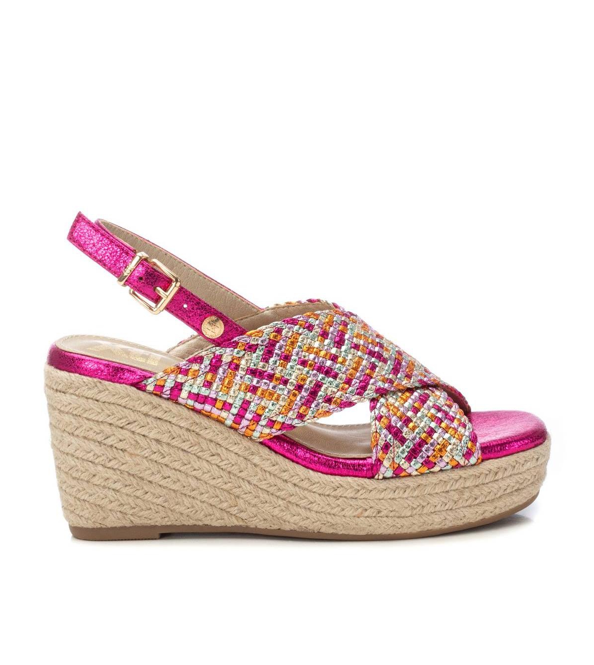 Click here for Womens Wedge Sandals By Xti - Pink multicolor prices