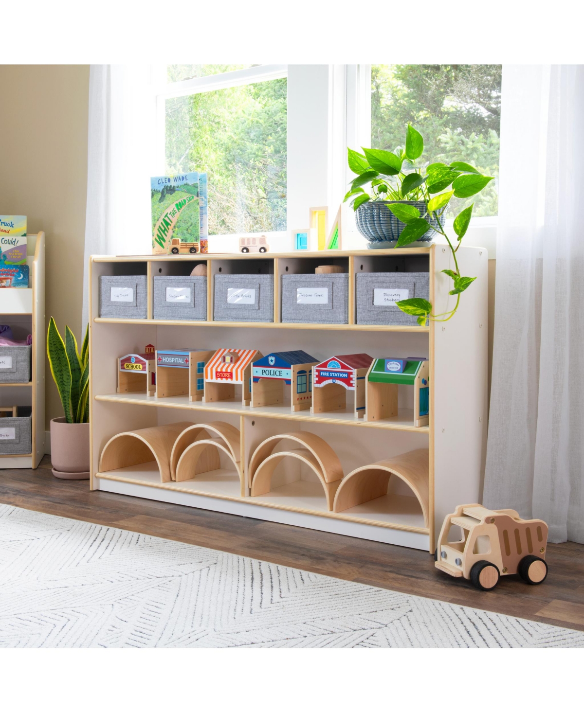 Click here for Guidecraft EdQ Shelves and 5 Bin Storage Unit 30&#... prices