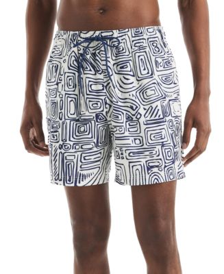 Beach Boys x Nautica Men's Quick-Dry Wood-Grain Swim Trunks - Macy's