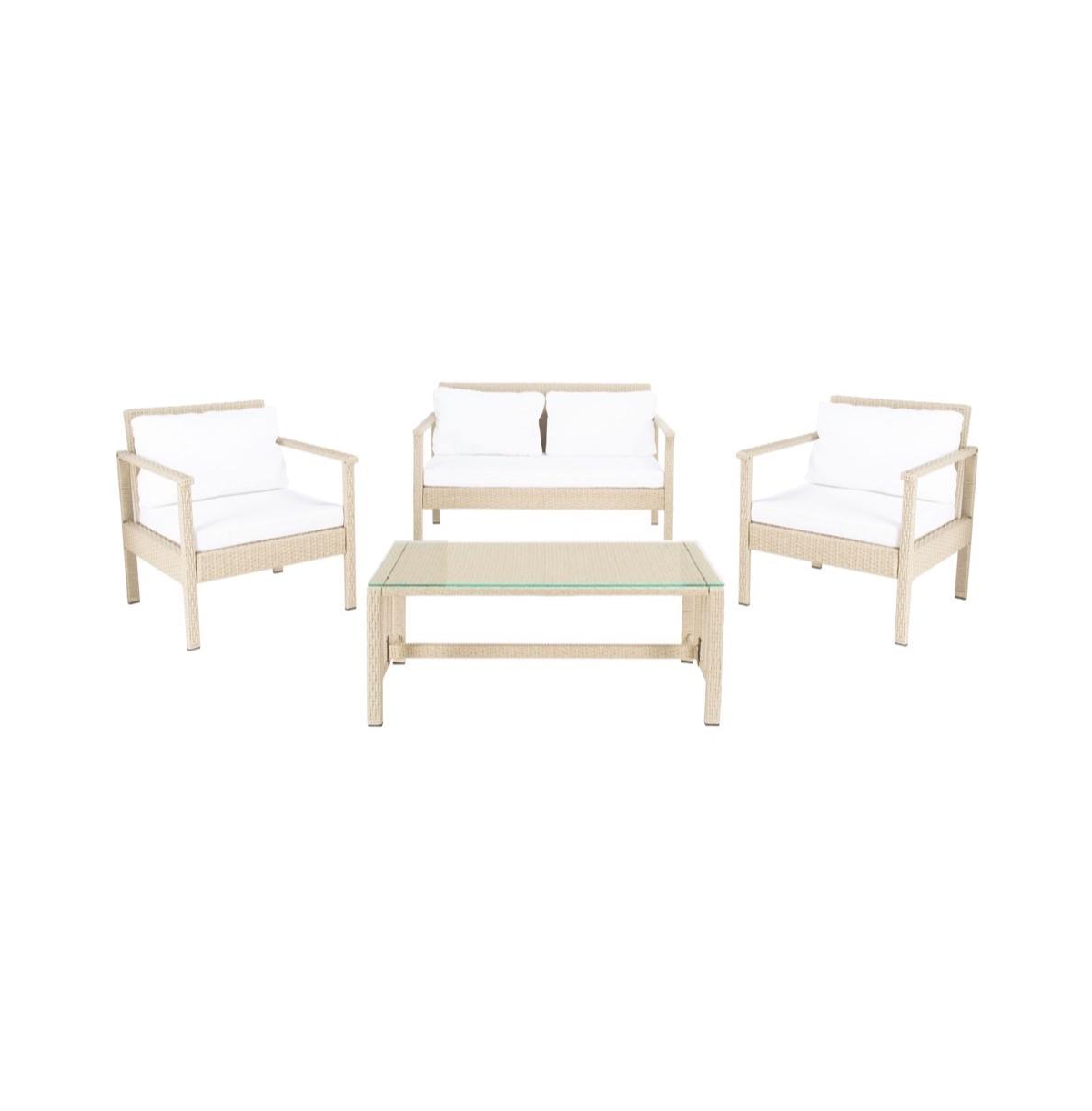 Click here for Garnen 4PC Living Set - Beige/white prices