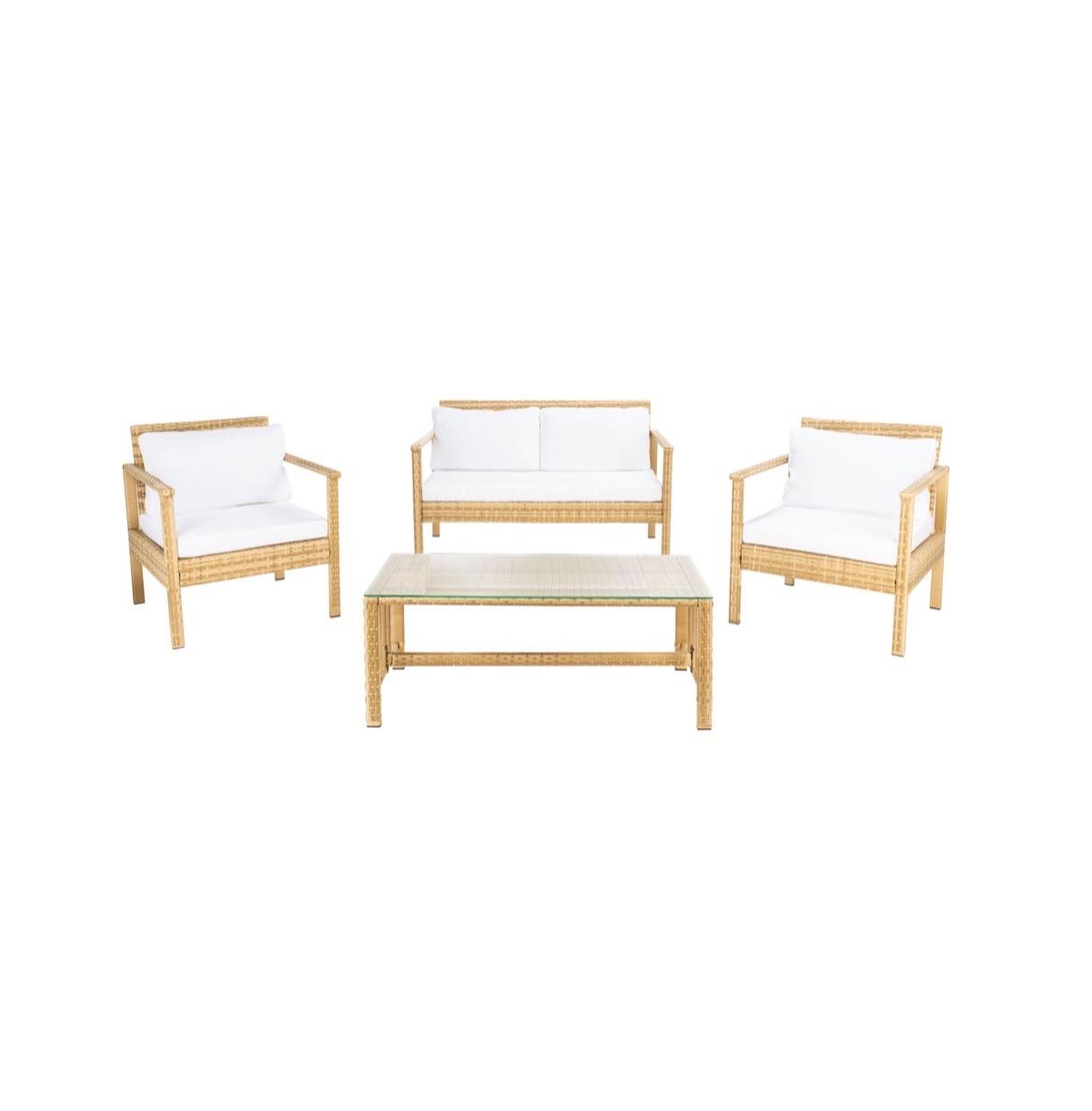 Click here for Garnen 4PC Living Set - Natural/white prices