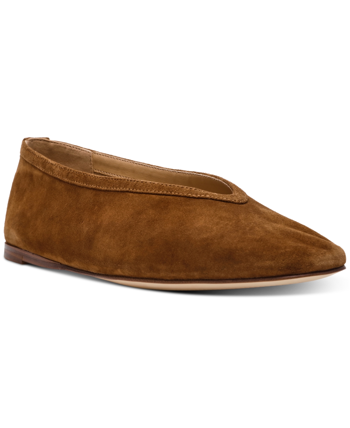 Steve Madden Womens Leni Snip-Toe Flats - Chestnut Suede