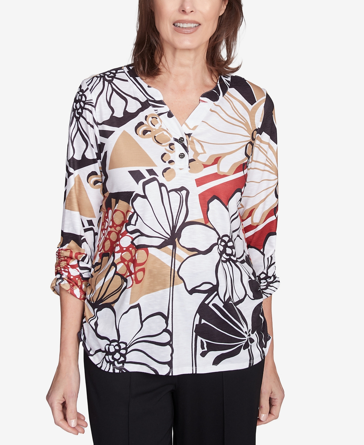 Click here for Alfred Dunner Petite Natural Instinct Bold Floral... prices