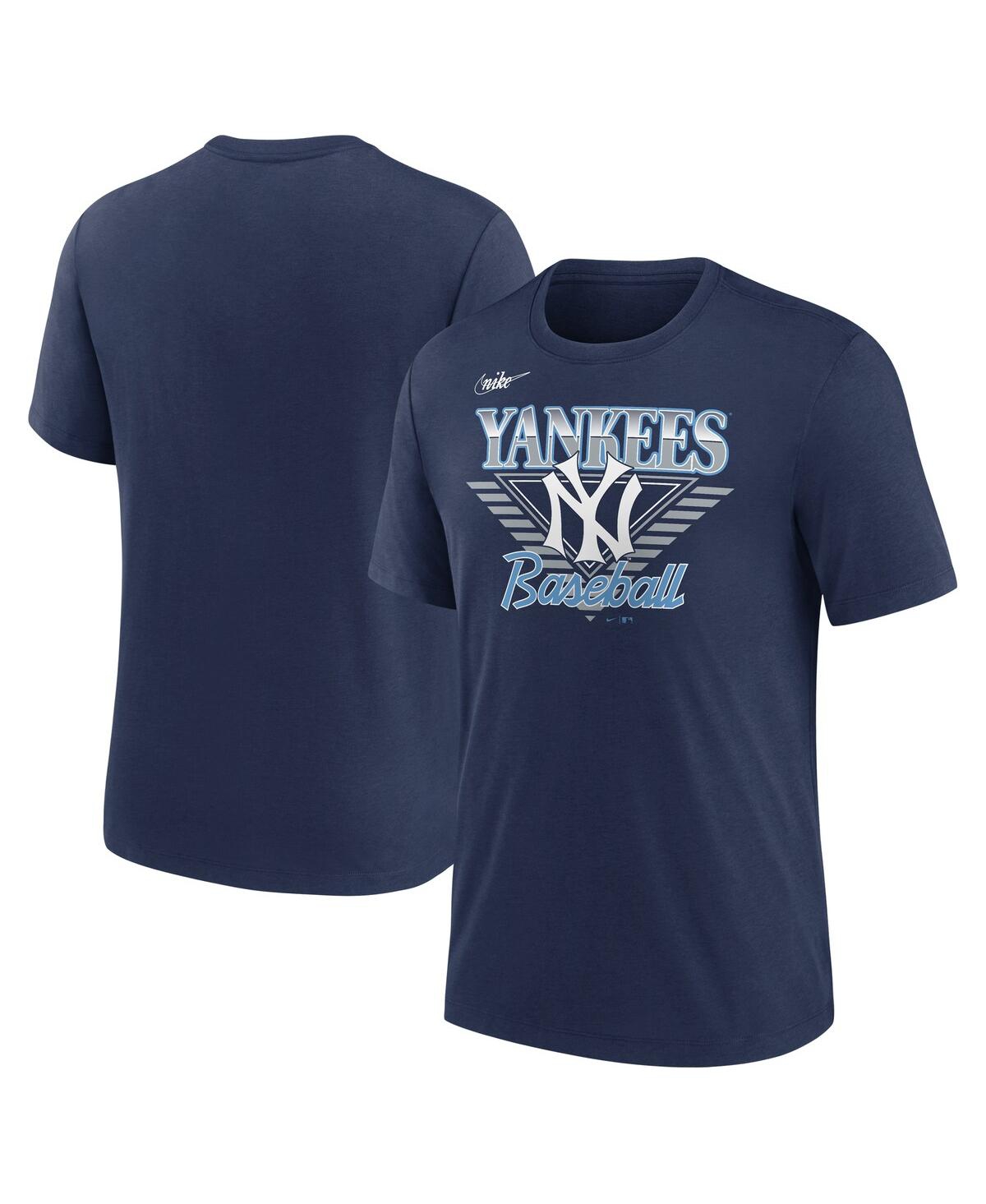 Click here for Nike Mens Navy New York Yankees Rewind Tri-Blend T... prices