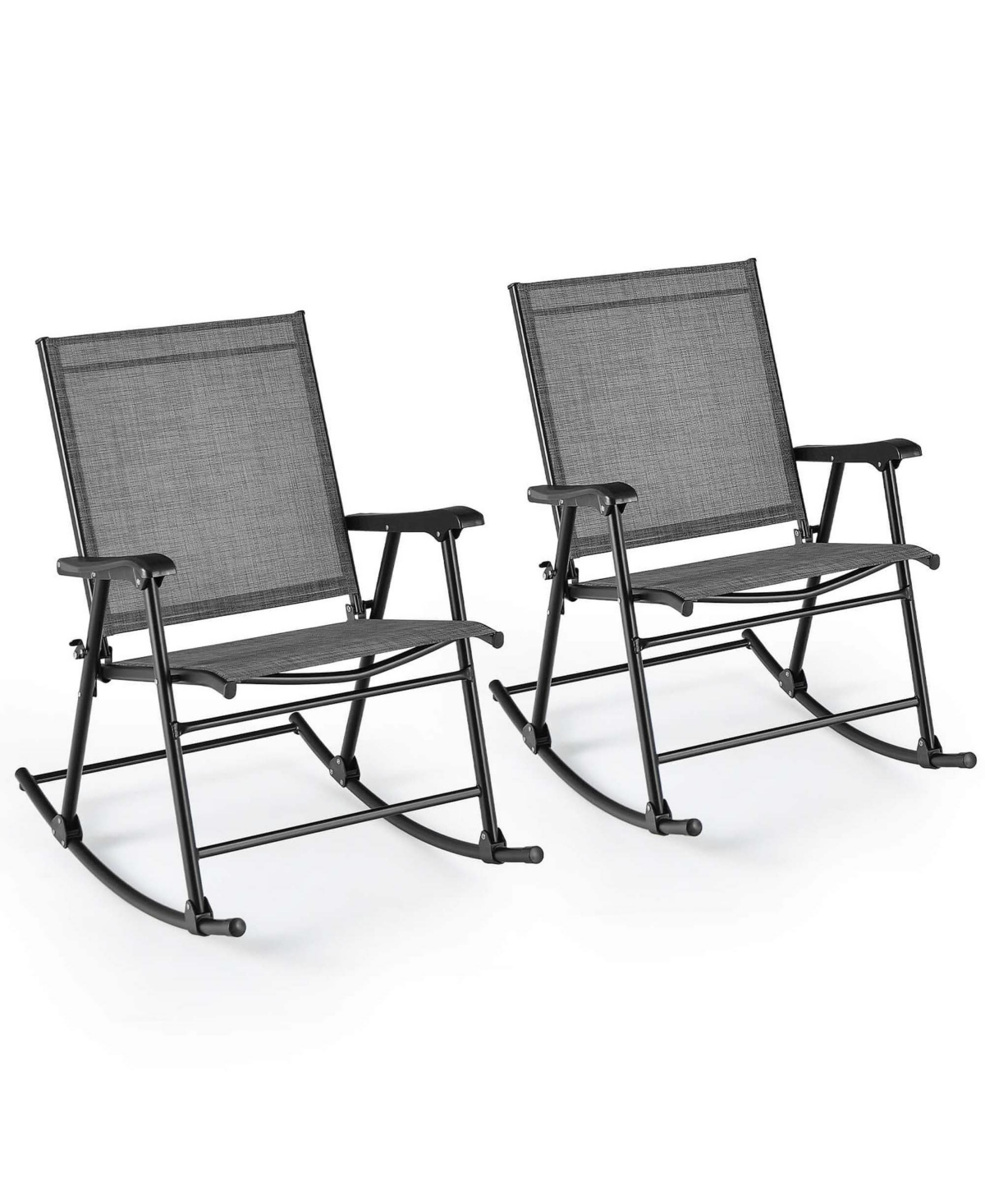 Click here for 2 Pcs Patio Folding Rocking Chair Heavy-Duty Metal... prices