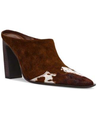 Steve Madden Women's Houston High-Heel Snip-Toe Western Mule Pumps - Macy's