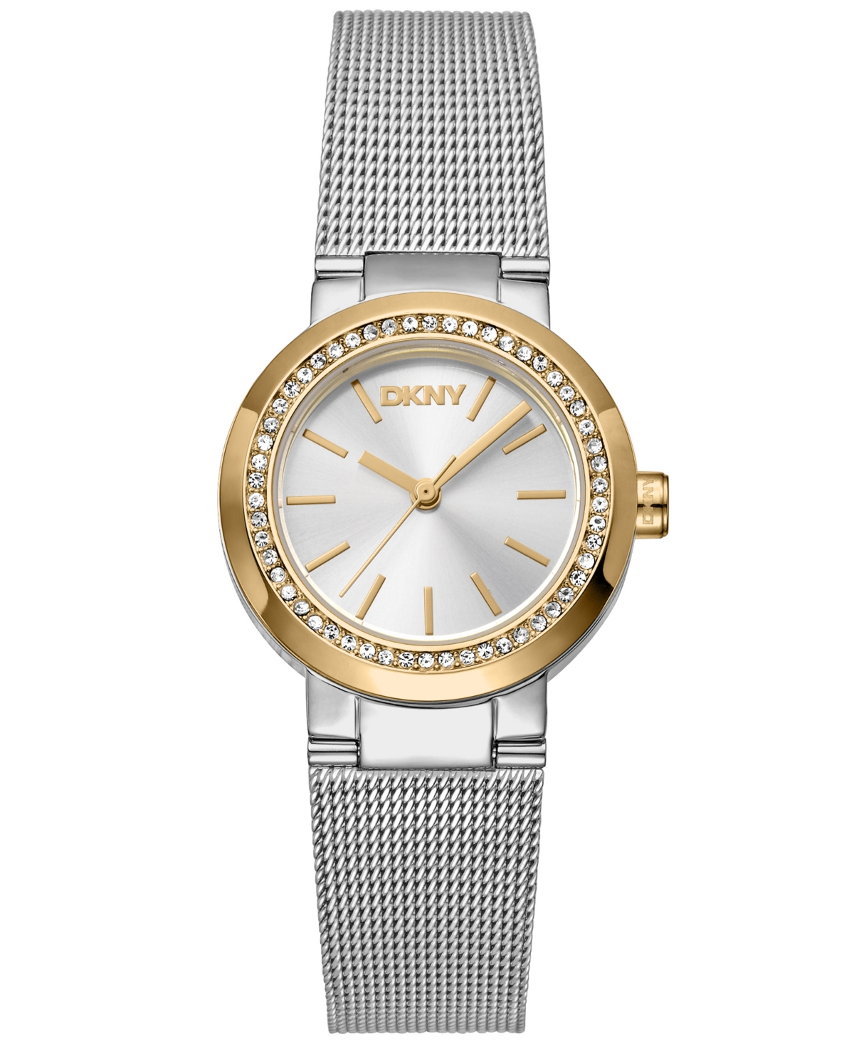 Click here for Dkny Womens Eastside Mini Silver Dial Gold Tone Ca... prices