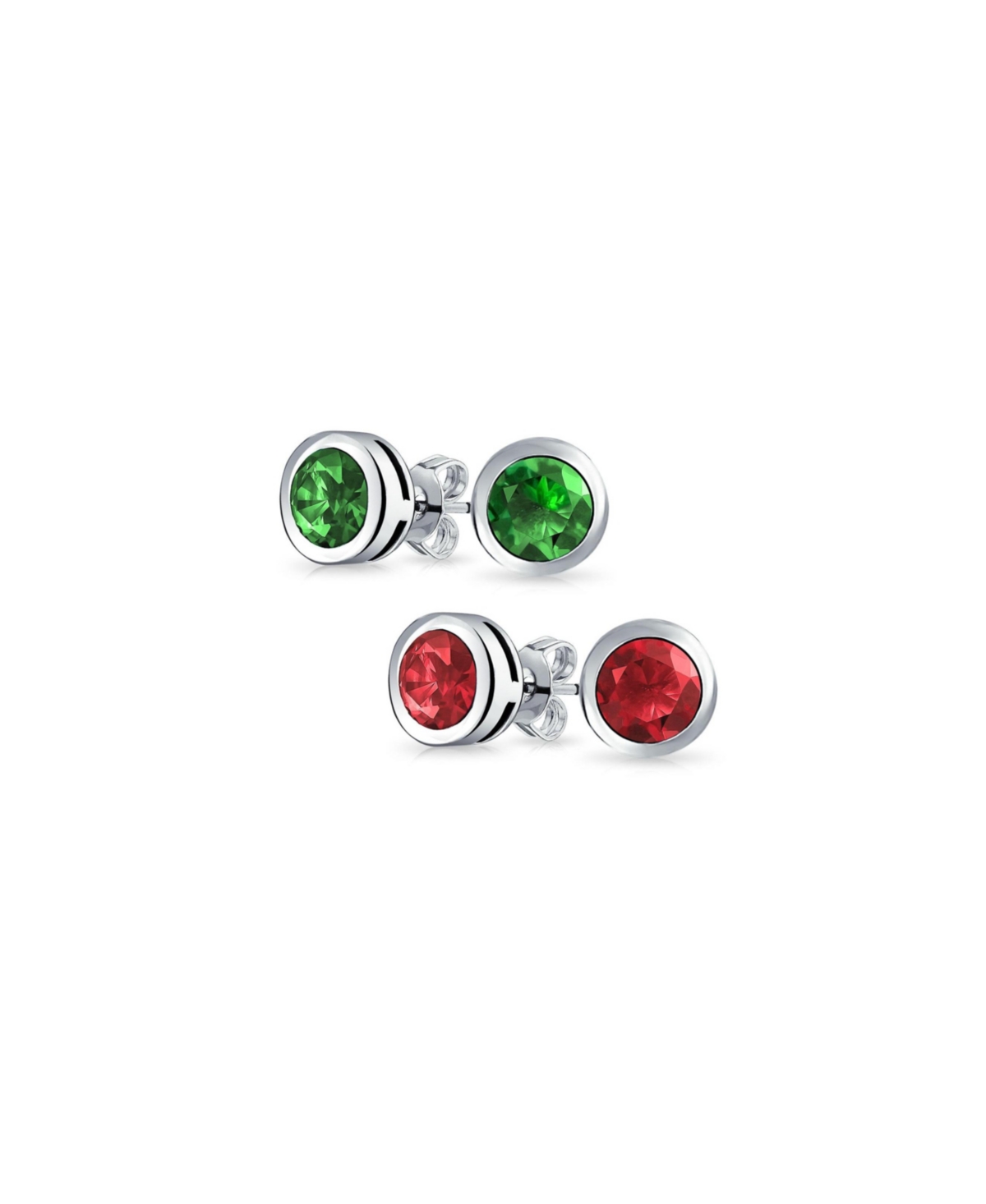 Click here for Bling Jewelry Set of 2 Simple Martini Bezel Set Cz... prices