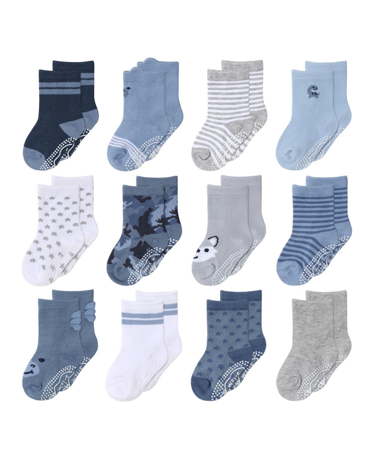 Click here for The Peanutshell Baby Boys 12pk Cotton Socks  Blue/... prices