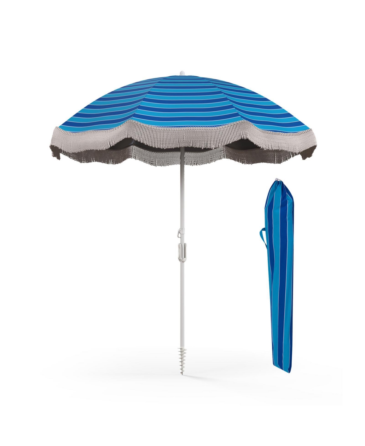 Click here for Beach Umbrella with Fringe Outdoor Tassel Umbrella... prices