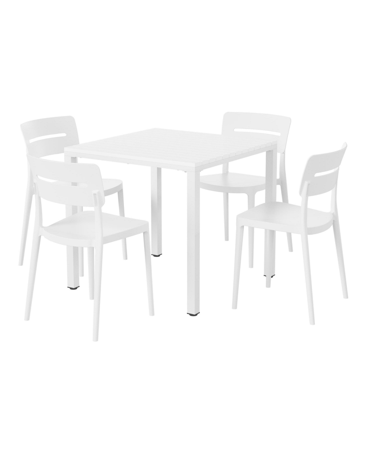 Click here for 5-Piece Outdoor Metal Frame Dining Table Patio Set... prices