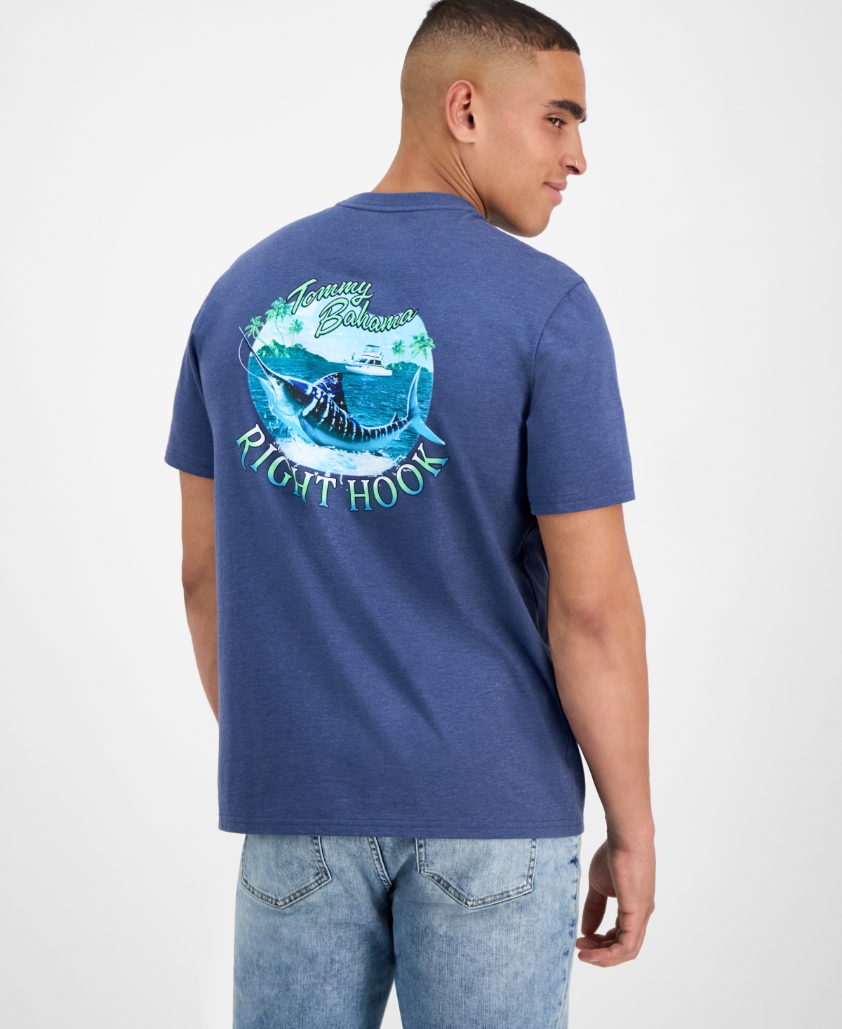 Click here for Tommy Bahama Mens Right Hook Graphic T-Shirt - Nav... prices