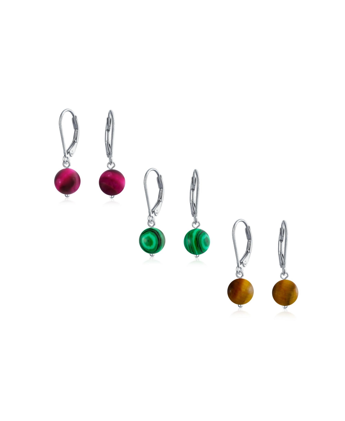 Click here for Bling Jewelry Set of 3 Sterling Silver Drop Earrin... prices