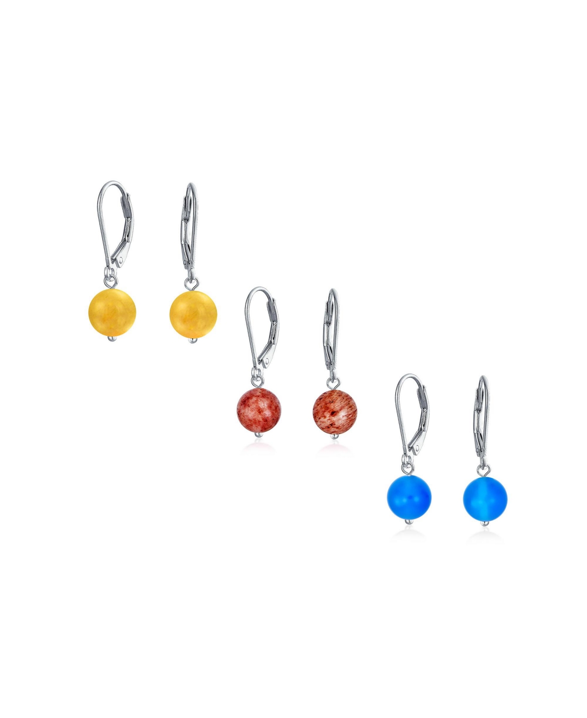 Click here for Bling Jewelry Set of 3 Sterling Silver Drop Earrin... prices