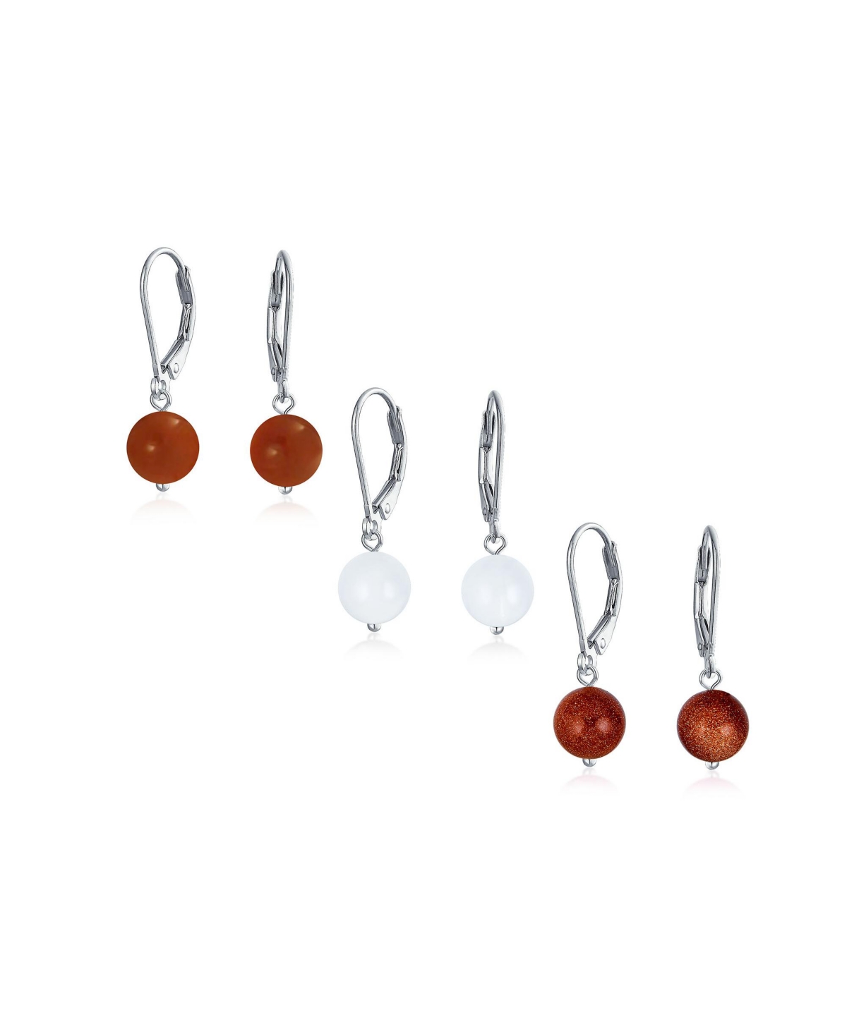 Click here for Bling Jewelry Set of 3 Sterling Silver Drop Earrin... prices