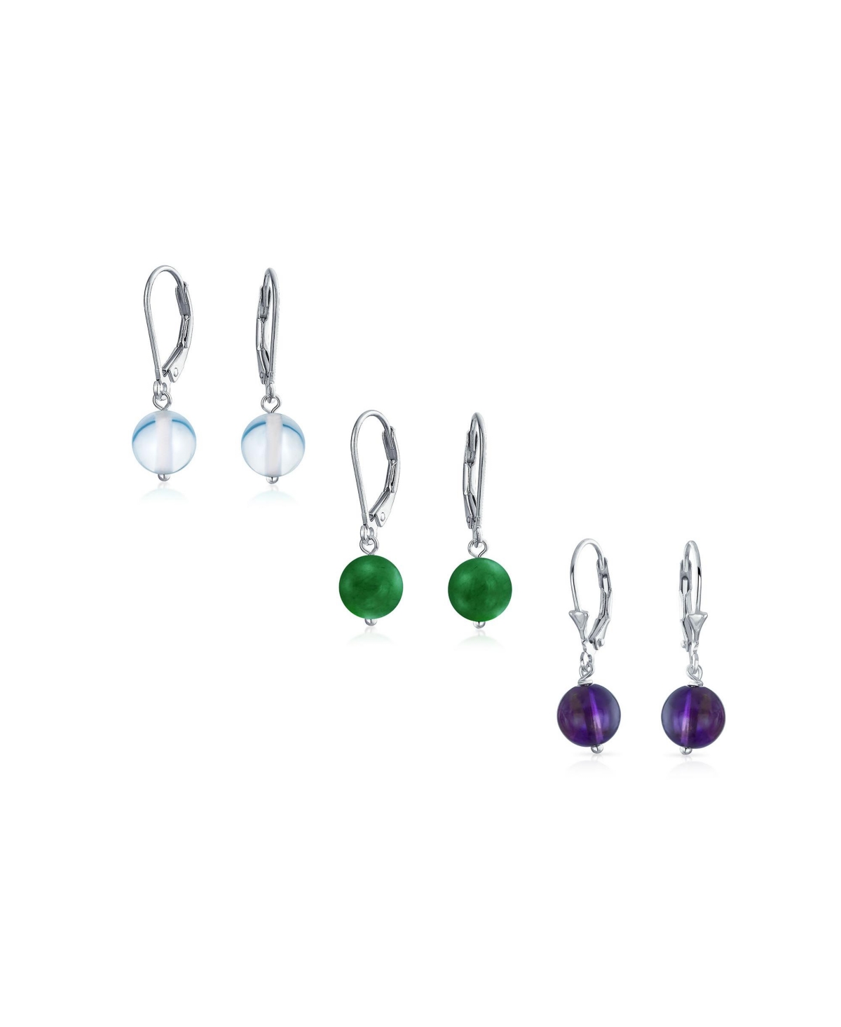 Click here for Bling Jewelry Set of 3 Sterling Silver Drop Earrin... prices