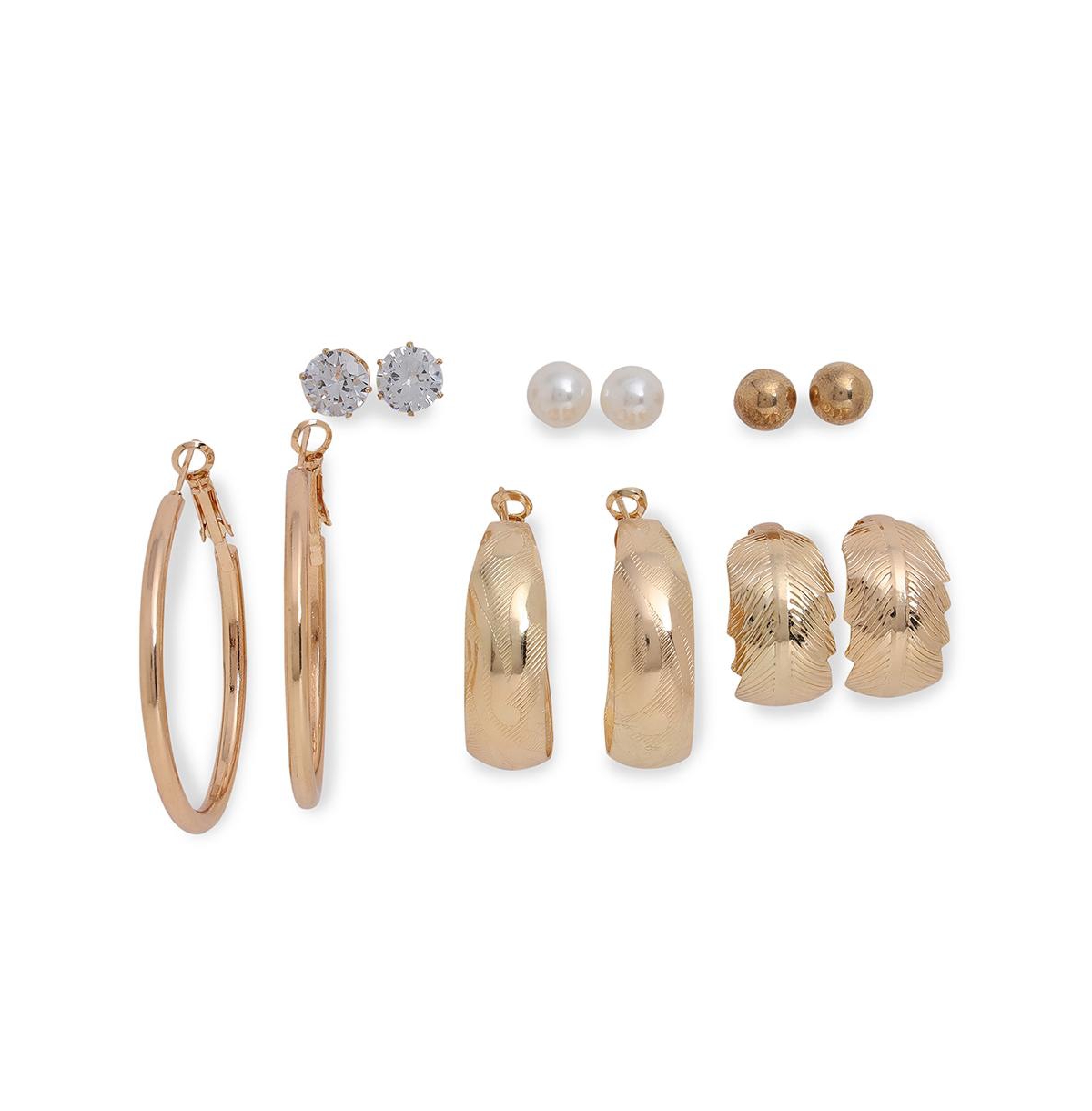 Click here for Sohi Womens Everyday Hoop Earrings Set - Gold prices