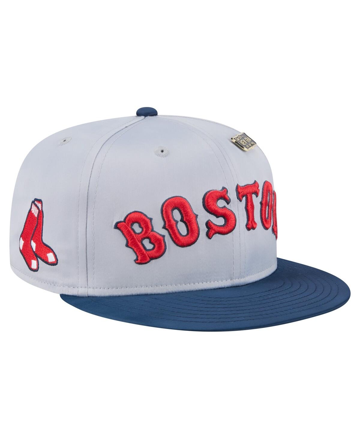 Click here for New Era Mens Gray/Navy Boston Red Sox Satin 59FIFT... prices