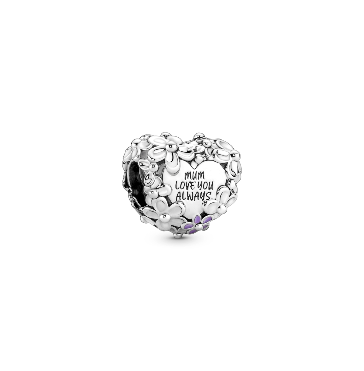 Click here for Pandora Sterling Silver Mom Daisy Heart Charms - S... prices