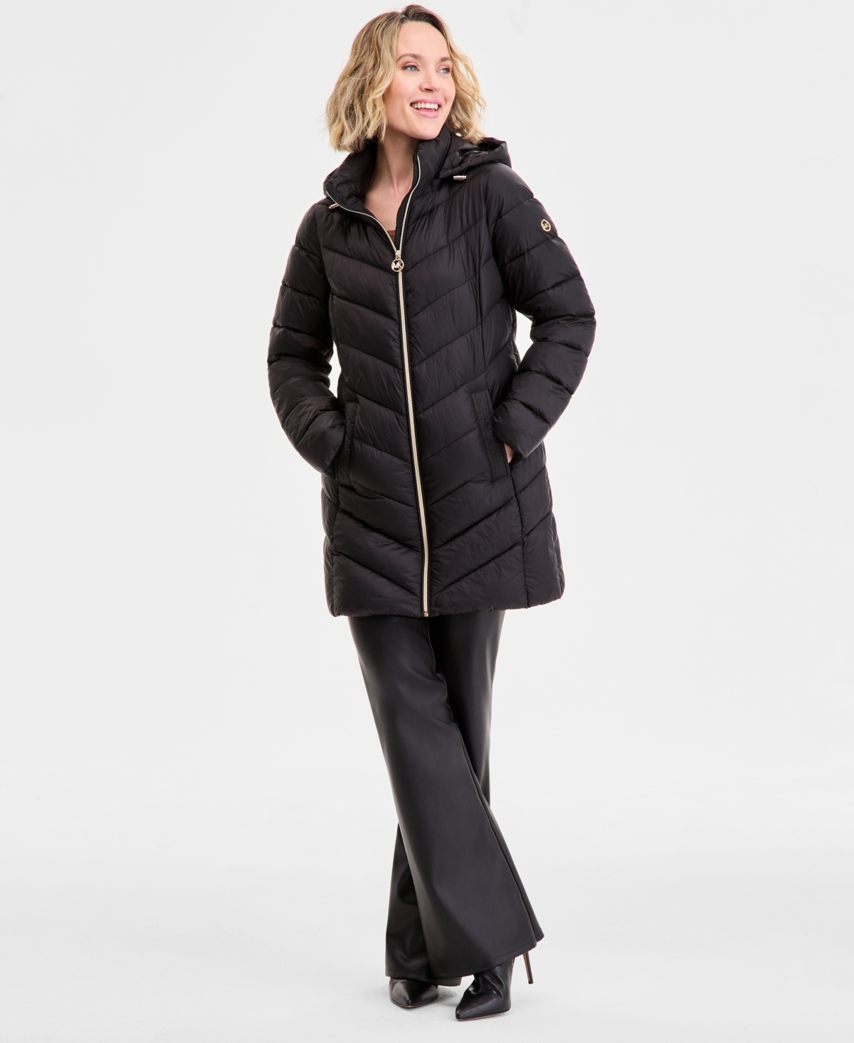 Click here for Michael Michael Kors Womens Hooded Packable Puffer... prices