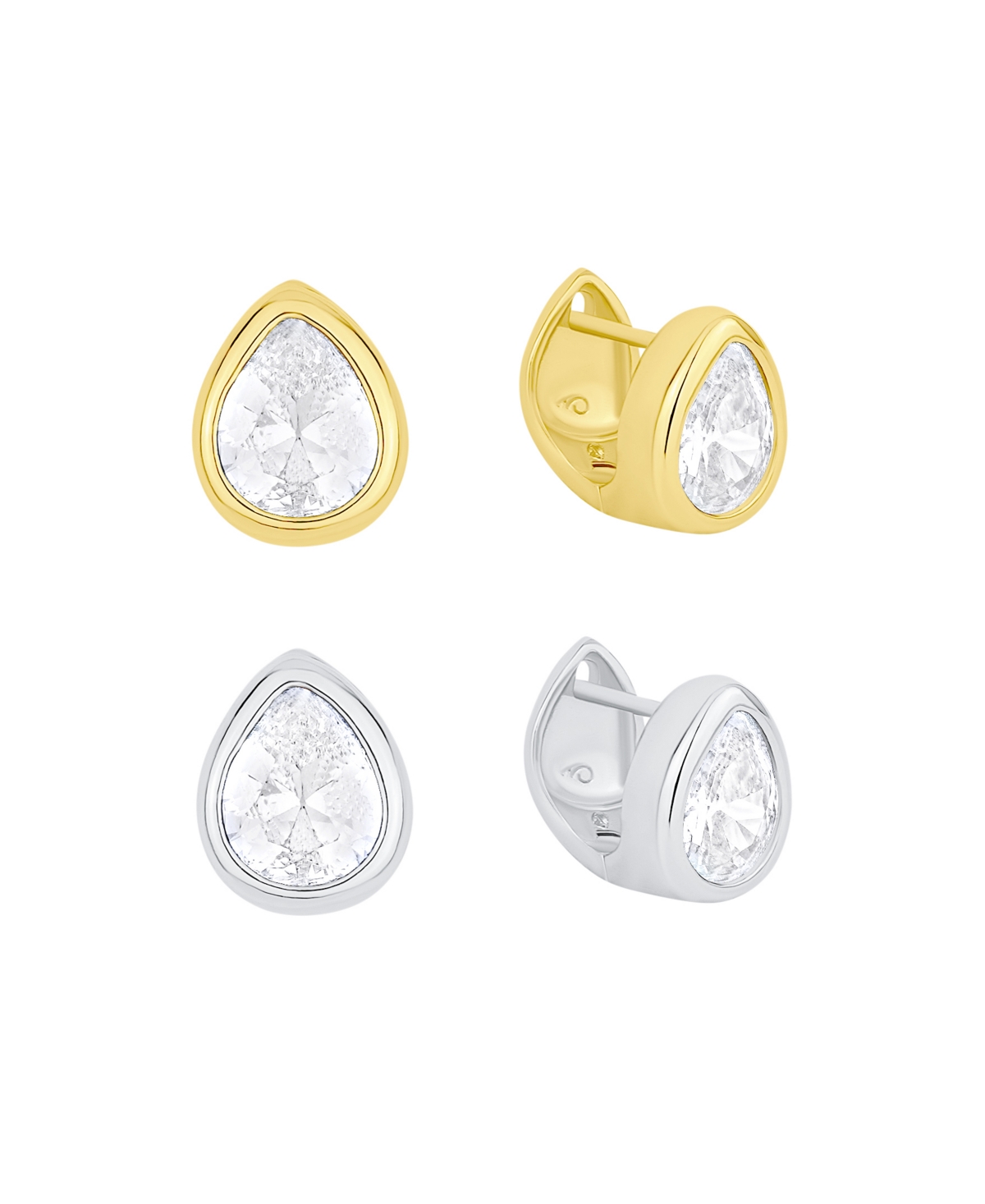 Click here for And Now This Cubic Zirconia Duo Huggie Hoop Earrin... prices