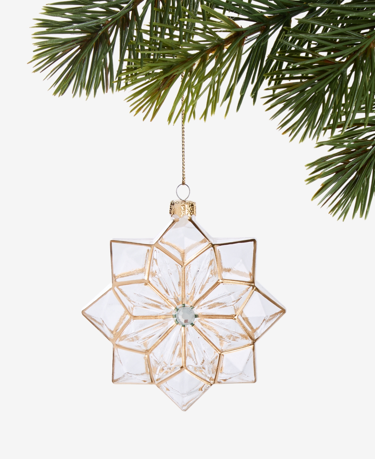 Click here for Holiday Lane Blessed Clear Glass Flower Ornament... prices