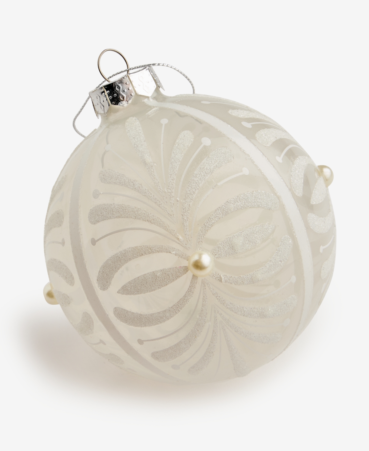 Click here for Holiday Lane Iced Delight White Glitter Decor Ball... prices