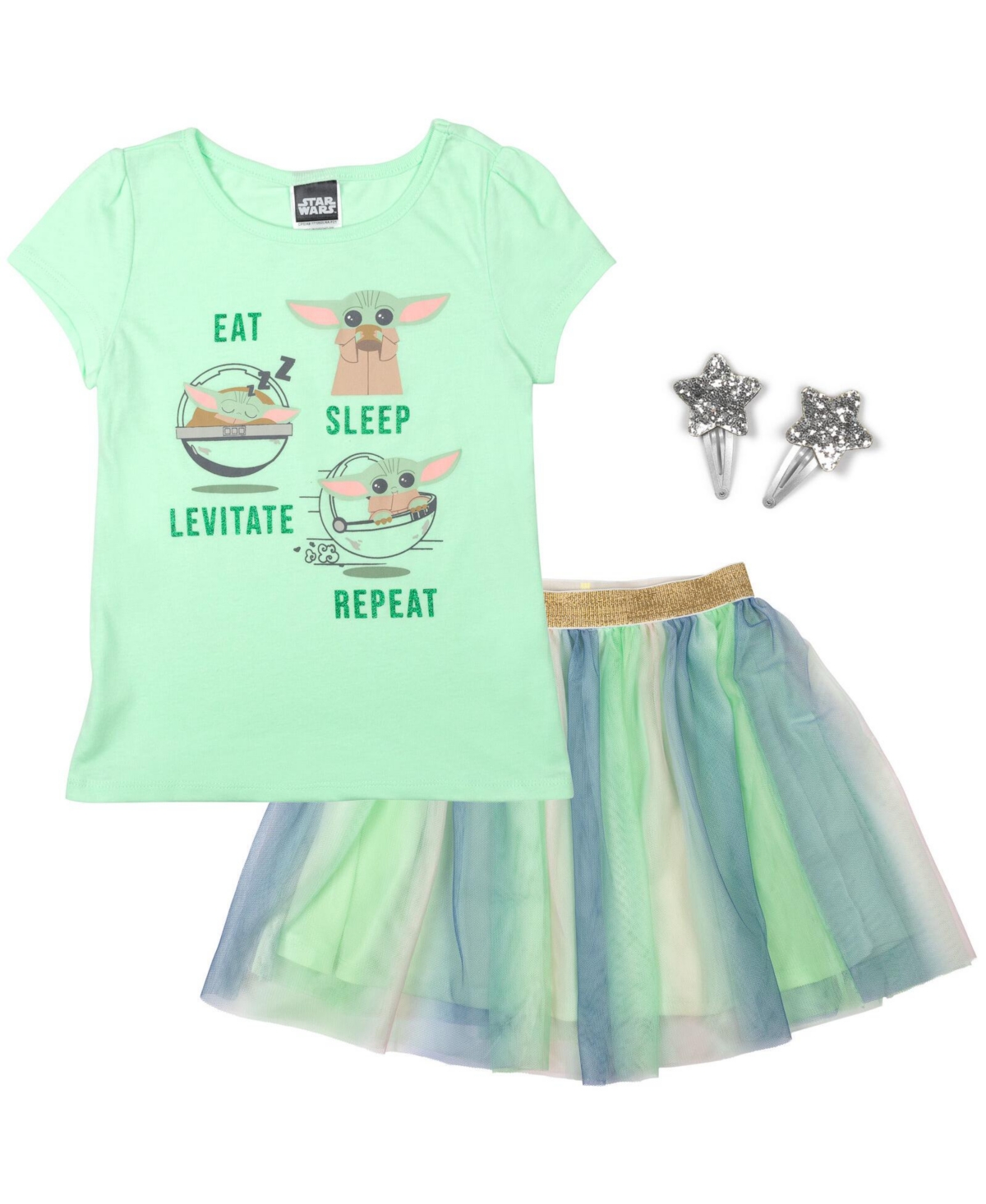 Click here for The Mandalorian Toddler Girls Yoda Satin T-Shirt... prices