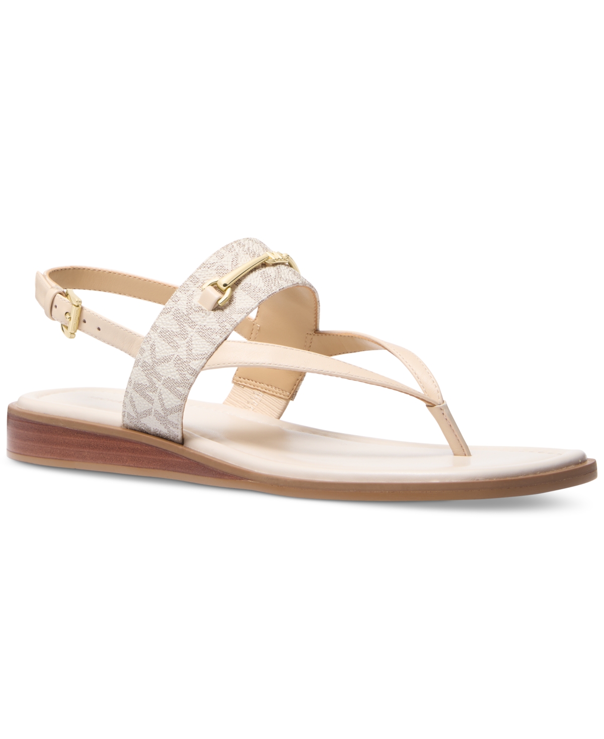 Michael Michael Kors Womens Lena Thong Sandals - Vanilla/ Light Cream