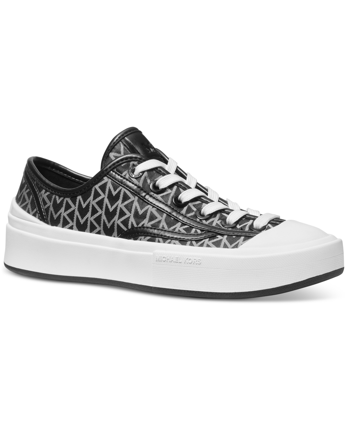 Michael Kors Womens Jude Lace Up Sneakers - Black