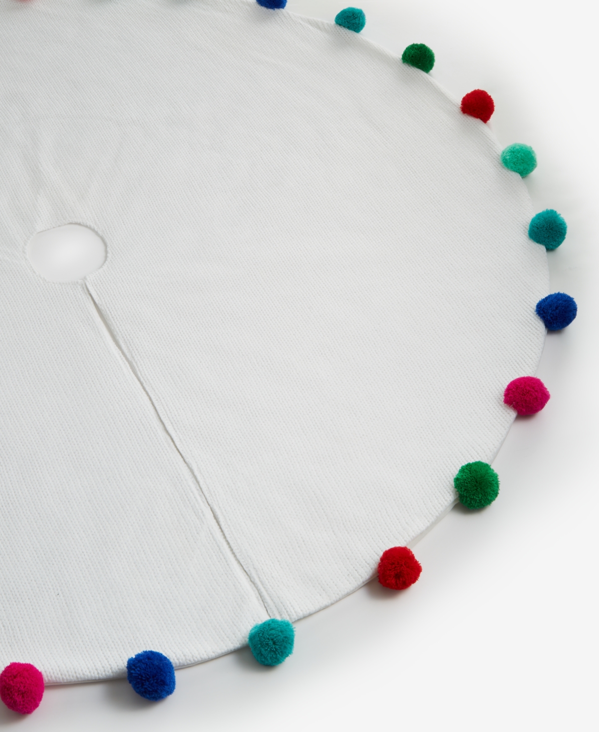 Click here for Holiday Lane Whimsy White Tree Skirt With Pom Poms... prices