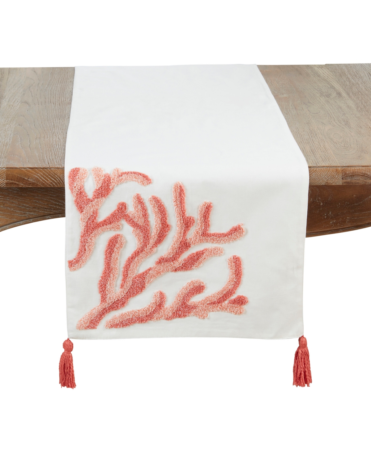 Click here for Saro Lifestyle Seaside Embroidered Coral Table Run... prices