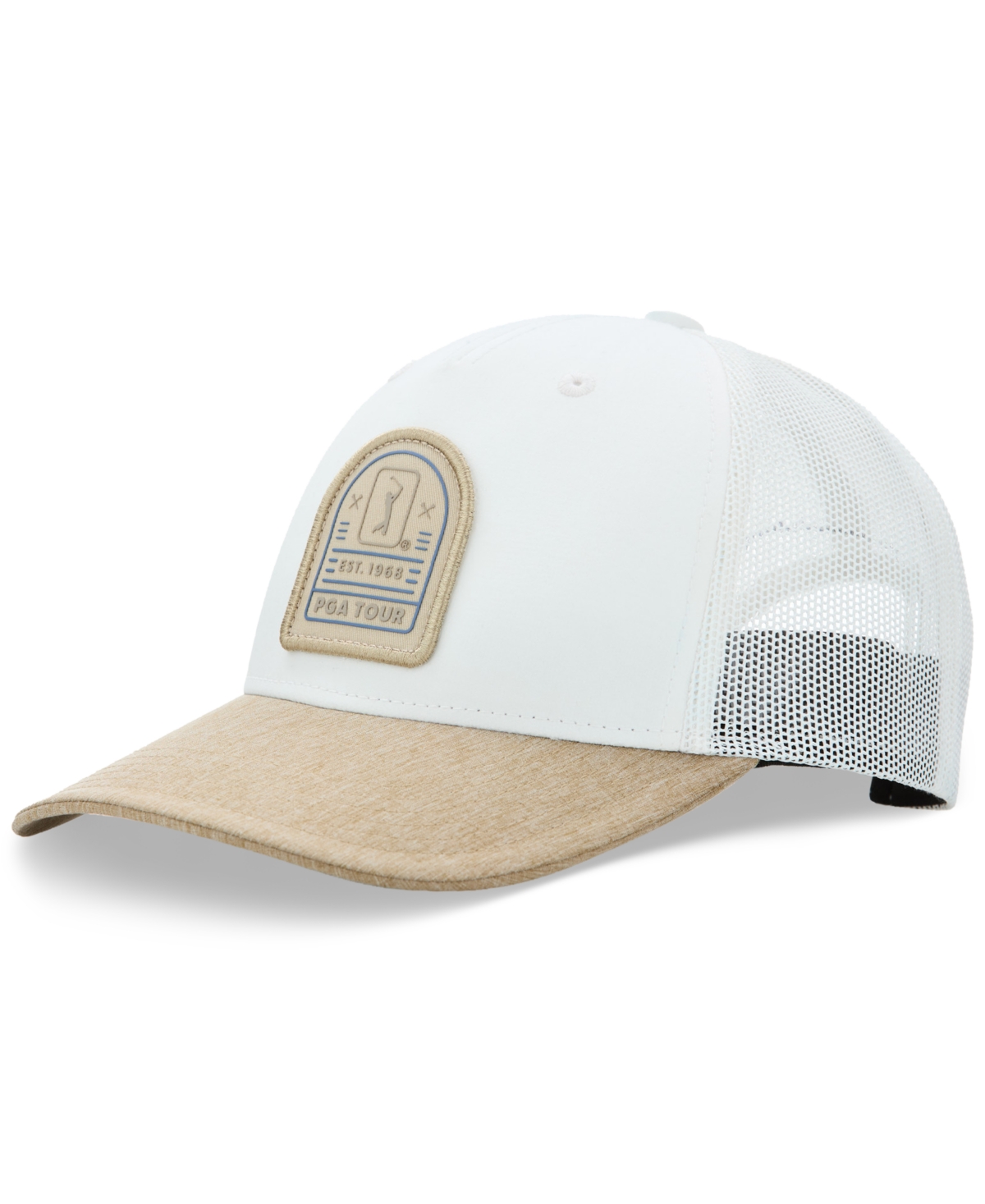 Click here for Pga Tour Mens Logo Patch Trucker Hat - Bright Whit... prices