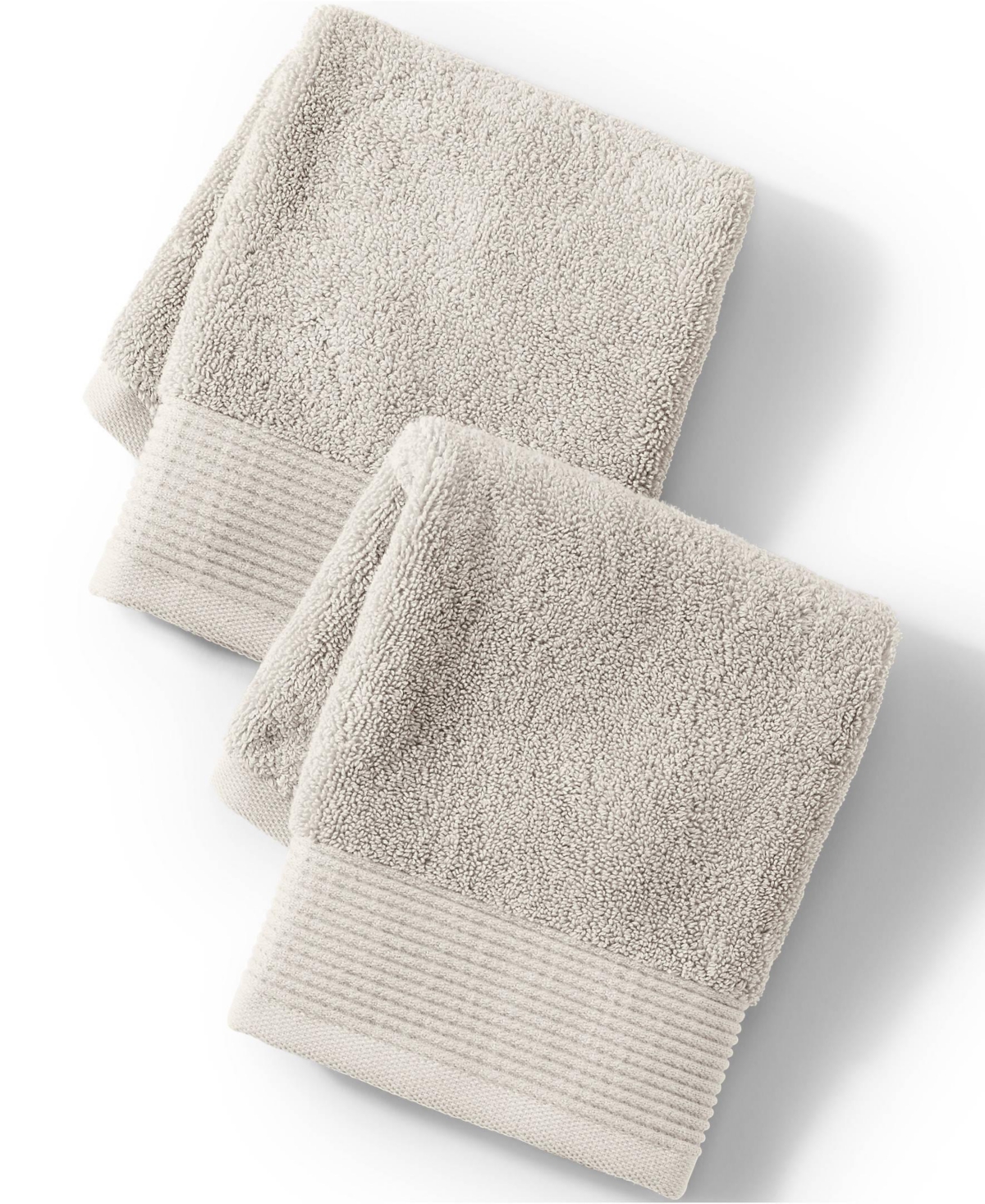 Click here for Lands End Turkish Luxe 2-Piece Washcloth Set - Lig... prices