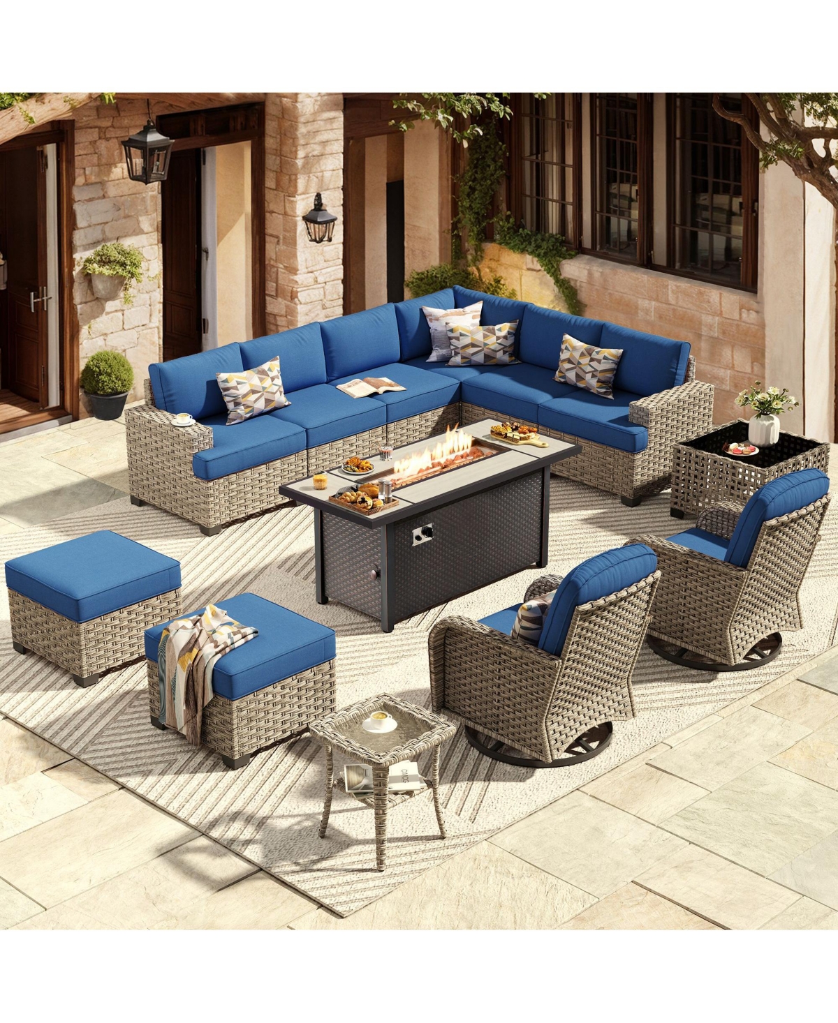 Click here for Xizzi 13 Piece Outdoor Patio Furniture Sets with F... prices