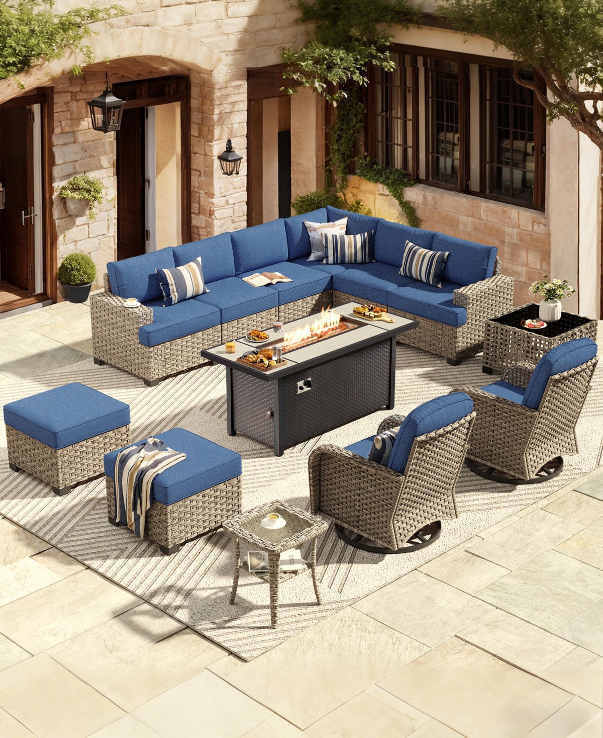 Click here for Xizzi 13 Piece Outdoor Patio Furniture Sets with F... prices